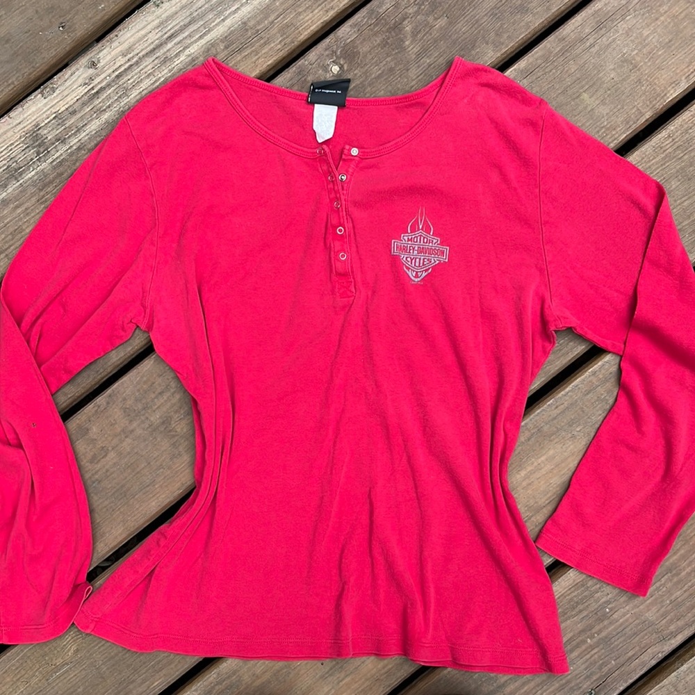 Vintage Harley Davidson Snap Front Long Sleeve - Gem